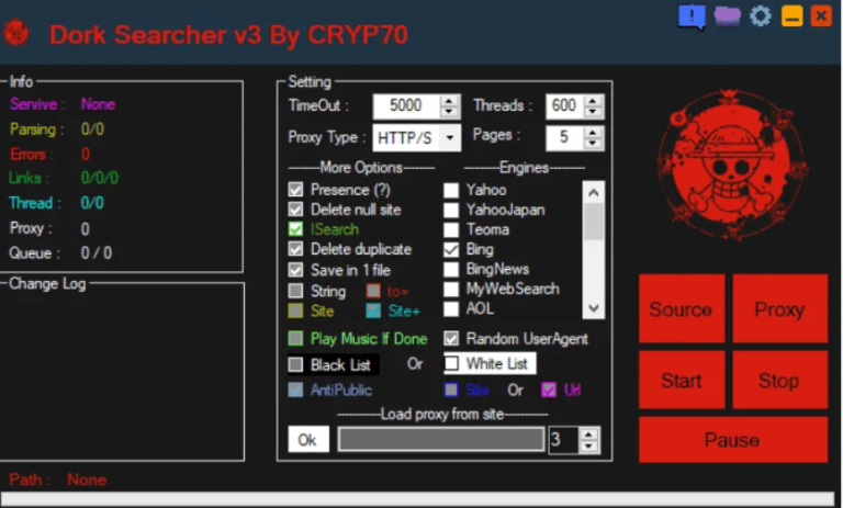 Dork Searcher V3 By CRYP70 | BlackHatUs.Com